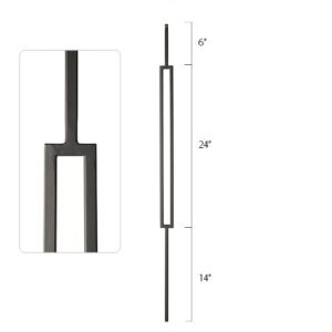 Steel Tube Spindle - 1/2 in. Geometric Series With Dowel Top - Single ...